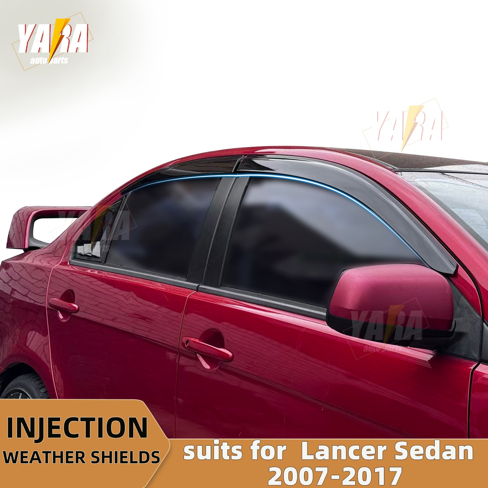 Injection Weather Shields Weathershields Suitable for Mitsubishi Lance ...